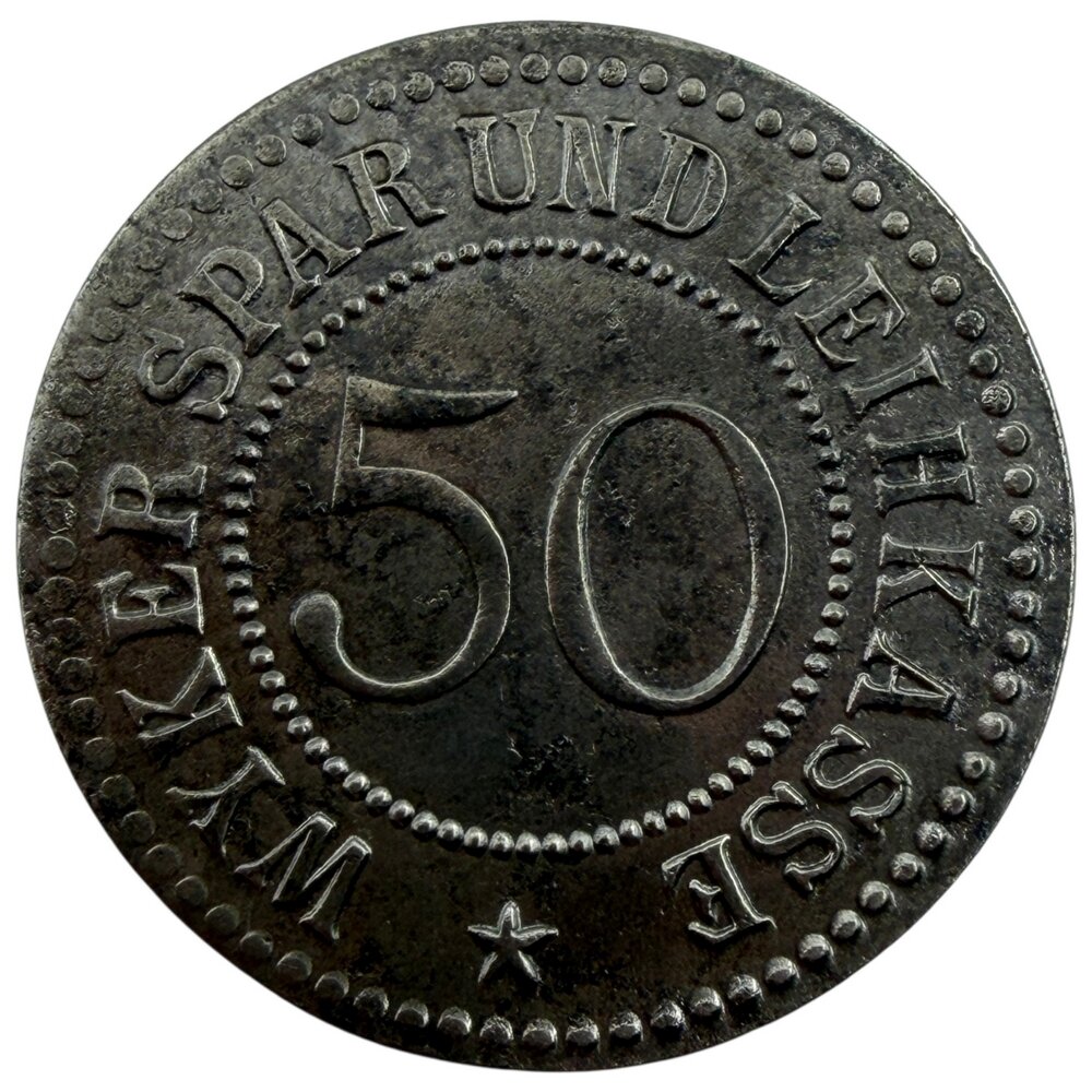 Германия, Вик 50 пфеннигов 1914-1924 гг. (25.2 мм.)