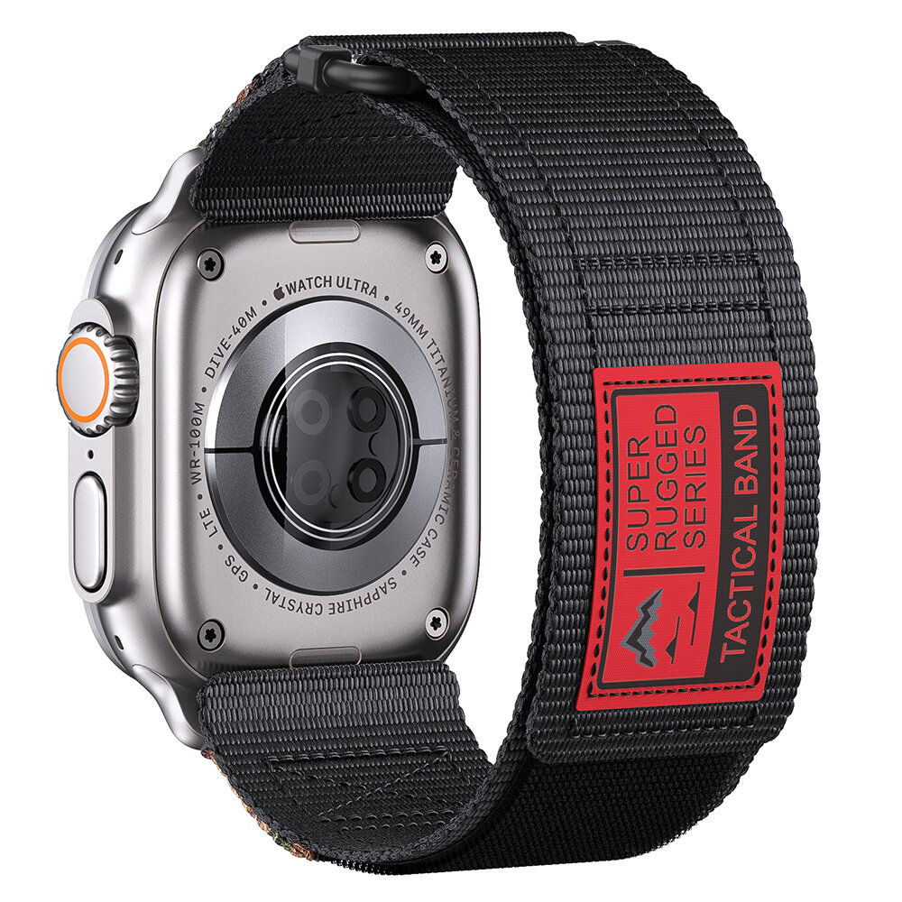 Нейлоновый ремешок с петлей для Apple Watch Ultra 3 2 1 (49 мм) и Series 11 10 9 8 7 6 5 4 SE 3 2 1 (46 мм, 45 мм, 44 мм), мягкий эластичный спортивный ремешок из нейлона для iWatch для Ultra и Series нейлоновый эластичный
