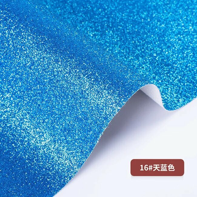 Блестящая синяя PU кожа, 1,38 м, Цвет: 16 sky blue