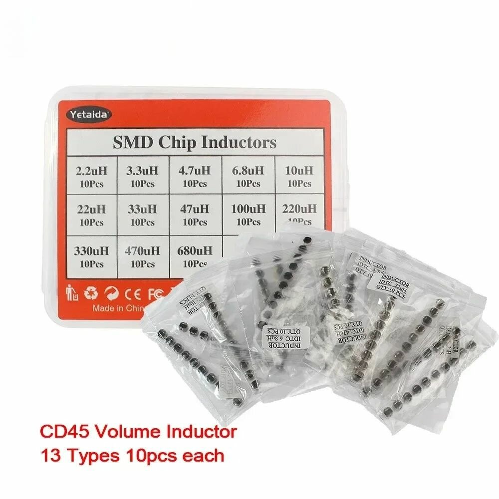 130 штук комплектов индукторов CD54 от 13Values, SMD-индукторы для мощности