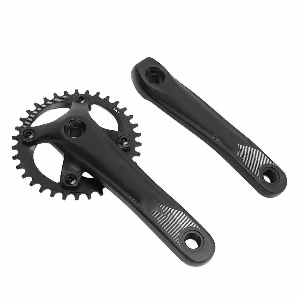 Комплект шатунов 34T Single Crankset 104 BCD для велосипедов с 7-12 скоростями, с квадратным отверстием, прочный и легкий