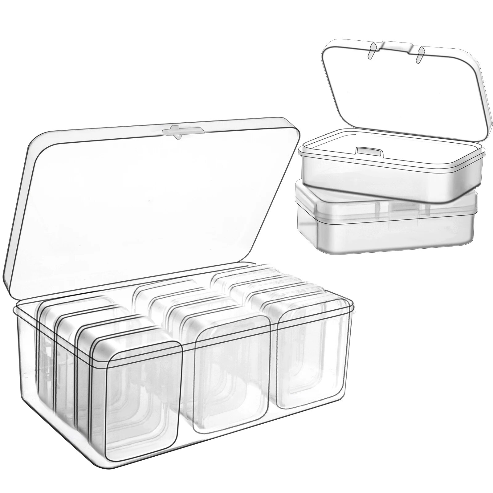 Контейнеры для хранения 12 штук, Цвет: 12packs