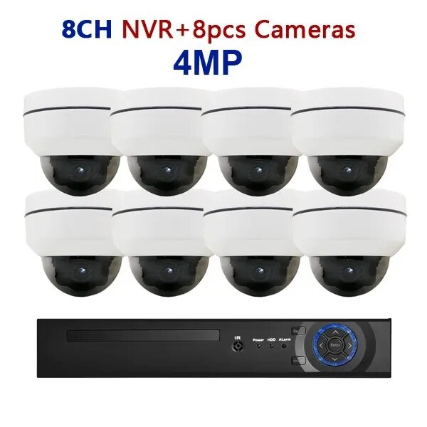 Система охранных камер Gadinan Outdoor Vandalproof 4K 8MP POE 8-канальный NVR комплект видеонаблюдения с камерами IP CCTV 5-кратным оптическим зумом