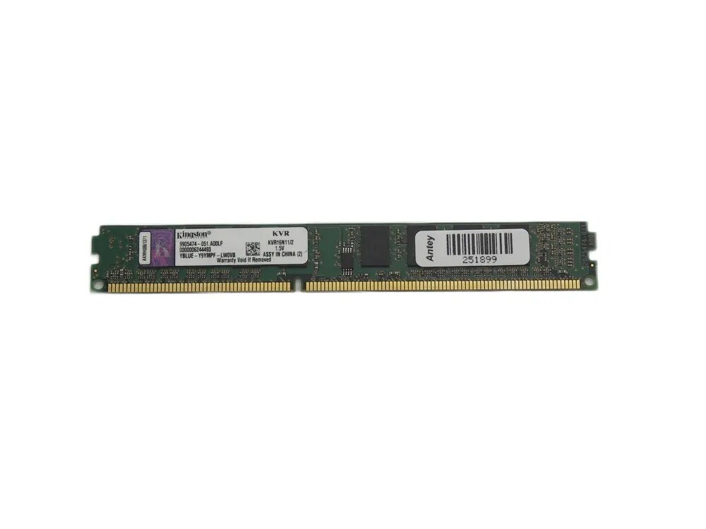 Оперативная память DIMM DDR3 DDR3, 1600 МГц, 1 x 2 ГБ (KVR16N11/2)
