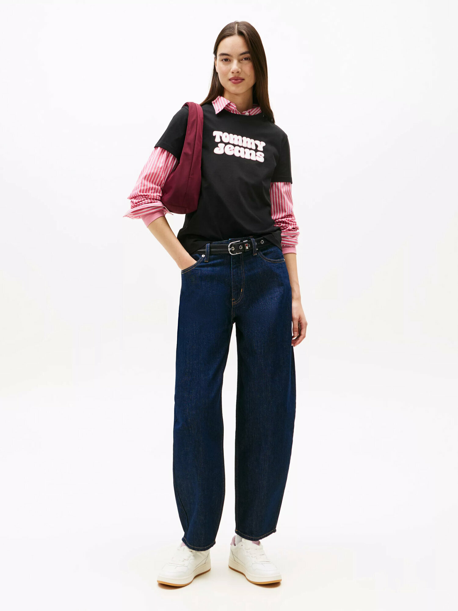 Футболка Tommy Jeans, размер M, черный — фото 1