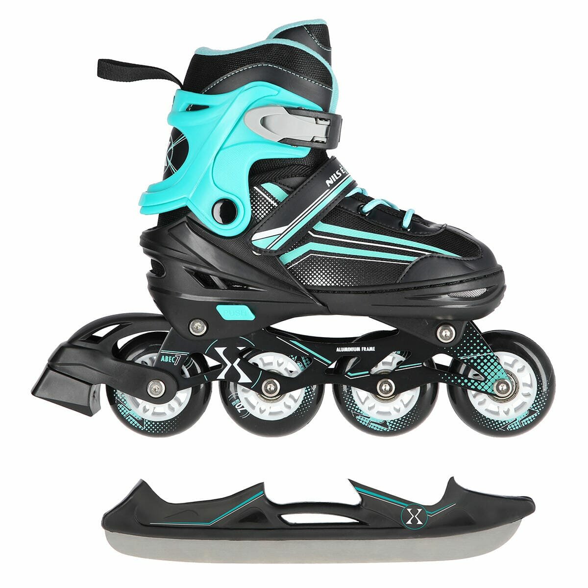 DECATHLON роликовые коньки Nils Extreme NH18190, черный/синий, 34/38