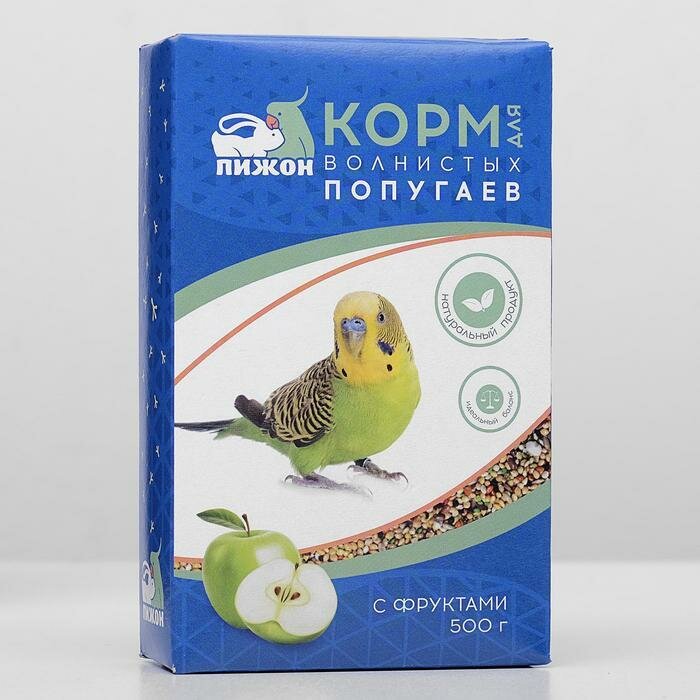 Корм "Пижон" для волнистых попугаев, 500 г