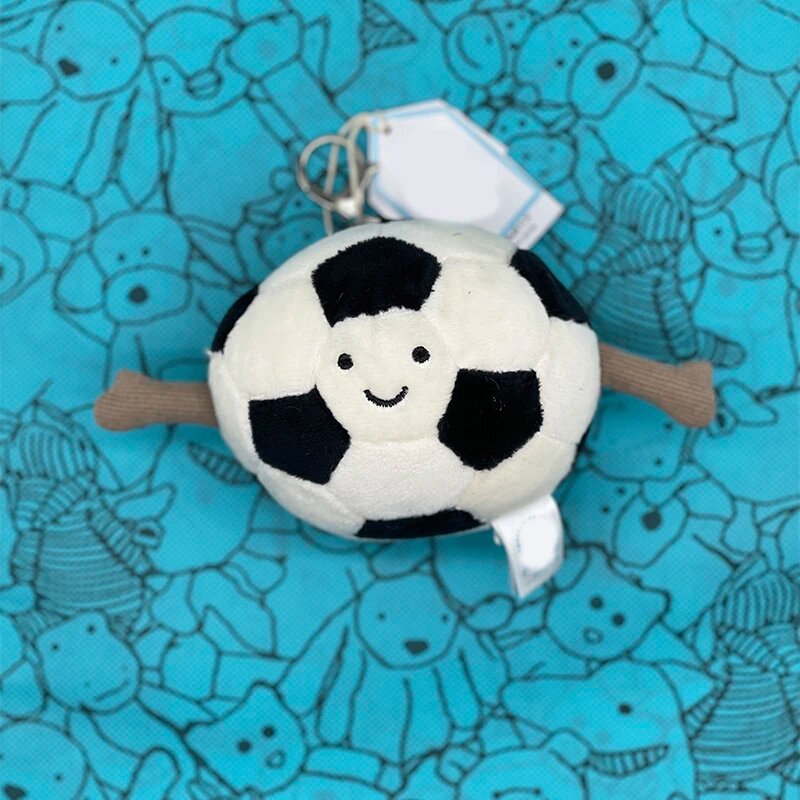 JELLYCAT Плюшевый брелок-игрушка Черный шторм football