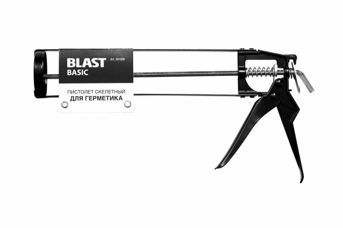 Пистолет для герметика "Blast Basic", скелетный, механический, черный