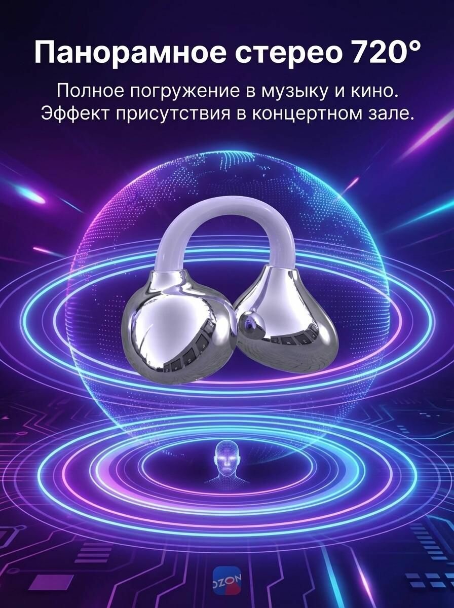 Беспроводные наушники Hyper-Bass Series 2026 Bluetooth 6.1, ANC, 80 часов музыки
