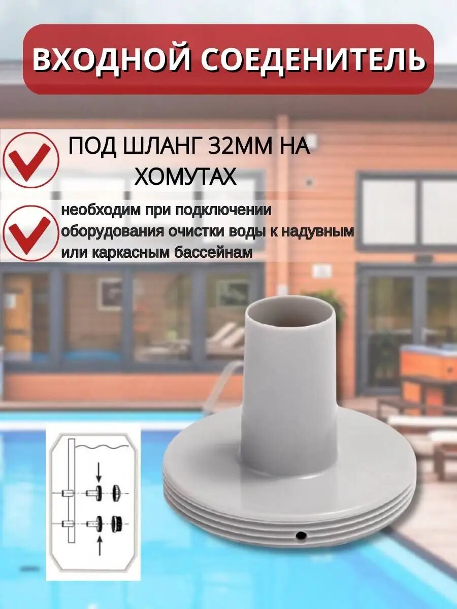 Соединитель сетчатый под шланг (32 мм) INTEX 11070