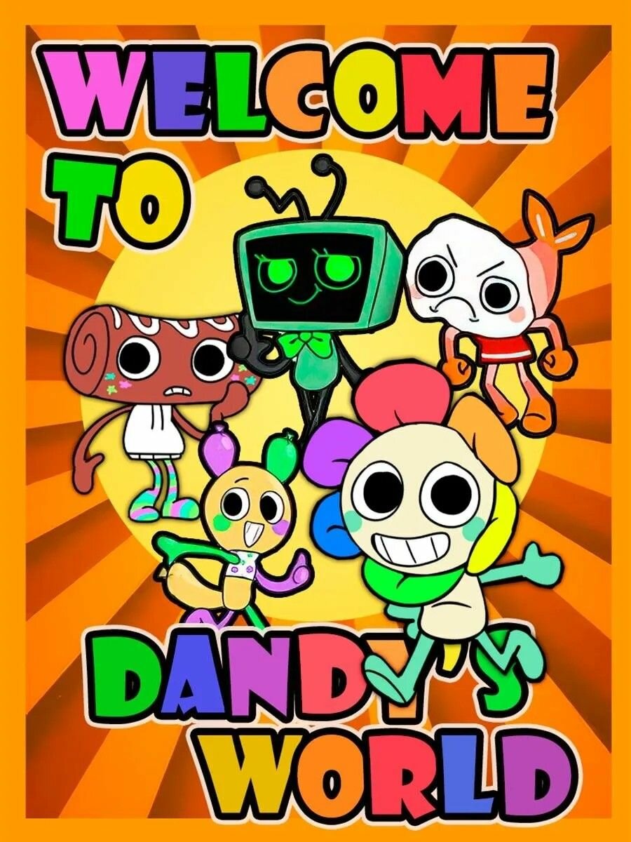 Постер (40х50 см). Игра - Мир Денди Dandy's World