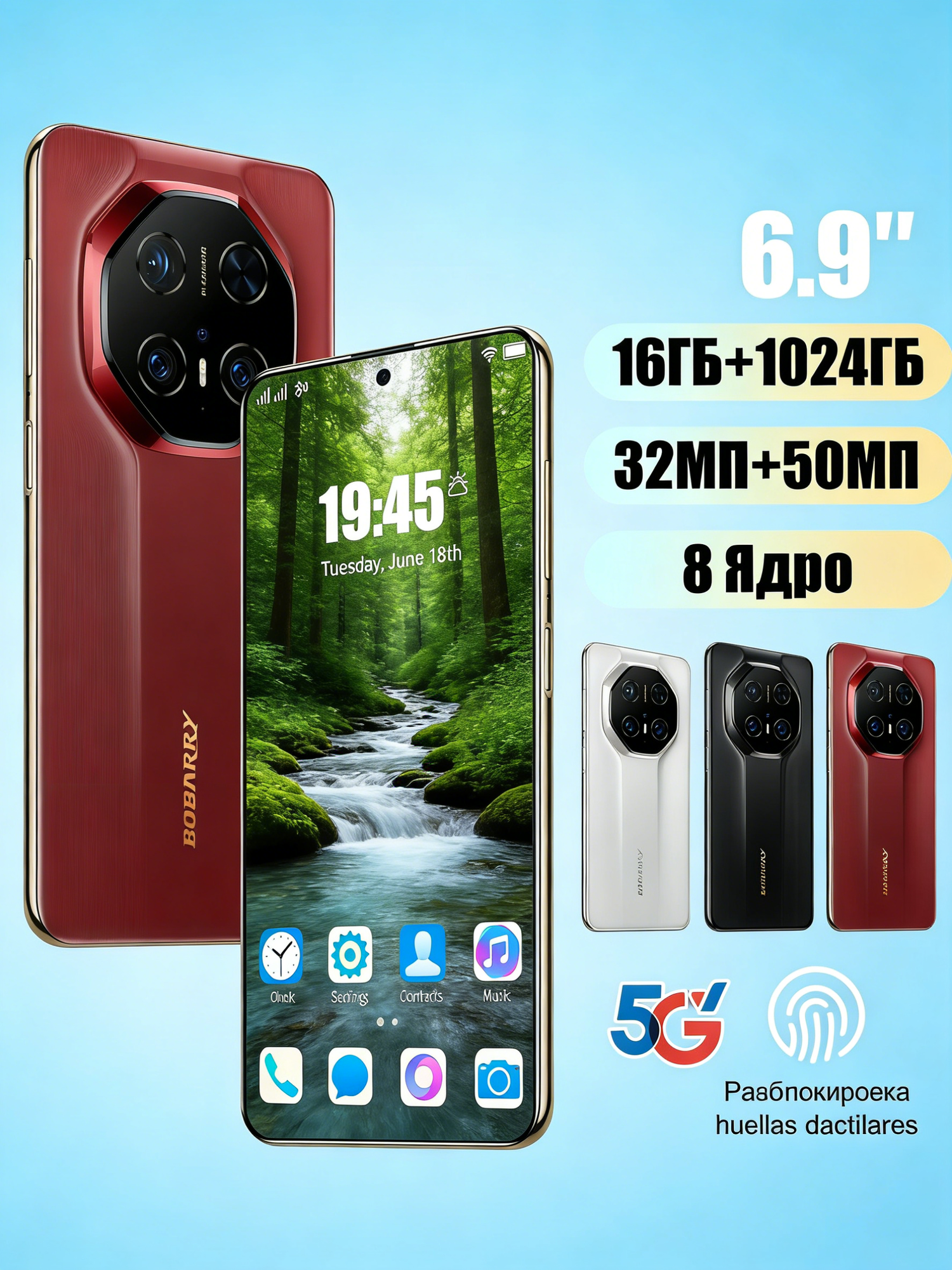 Смартфон Mate70 Pro 5G Большой дисплей, быстрая зарядка, гарантийное обслуживание, игровой телефон NFC