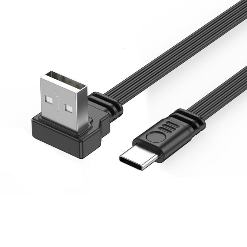 USB 2.0 - Type-C кабель питания 90°/прямой 30-100см, 0.5m - USB U для ввода C A