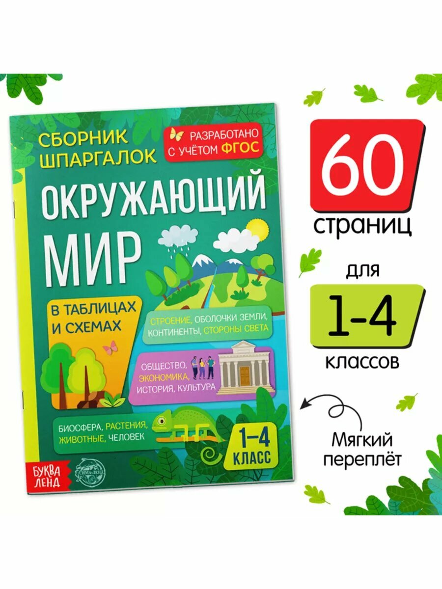 Шпаргалки Окружающий мир 1-4 классы, 60 стр.