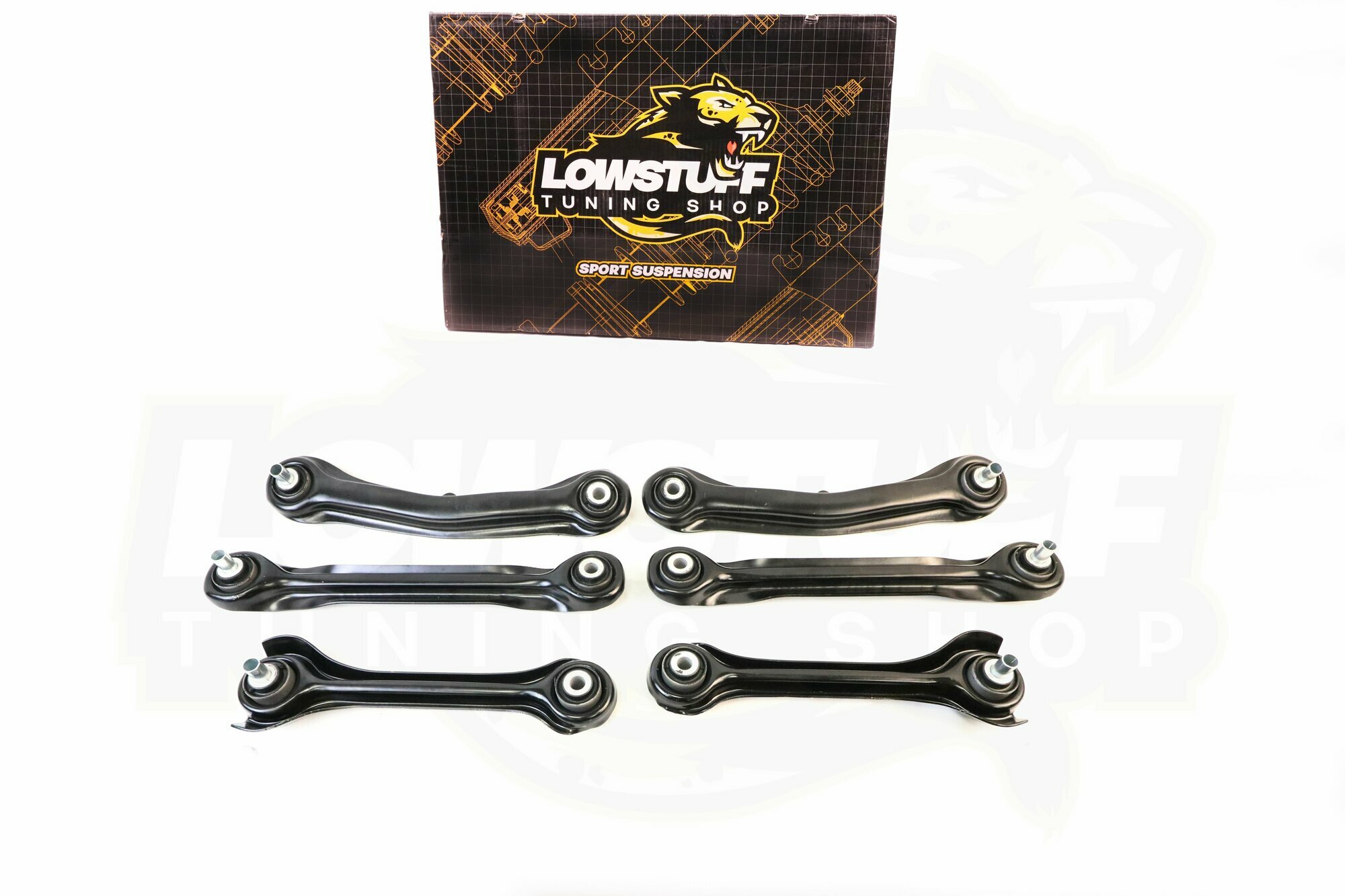 Mercedes W201 W124 W202 C208 W210 R170 Комплект рычагов задней подвески 6 деталей LOWSTUFF 53MB0016-6