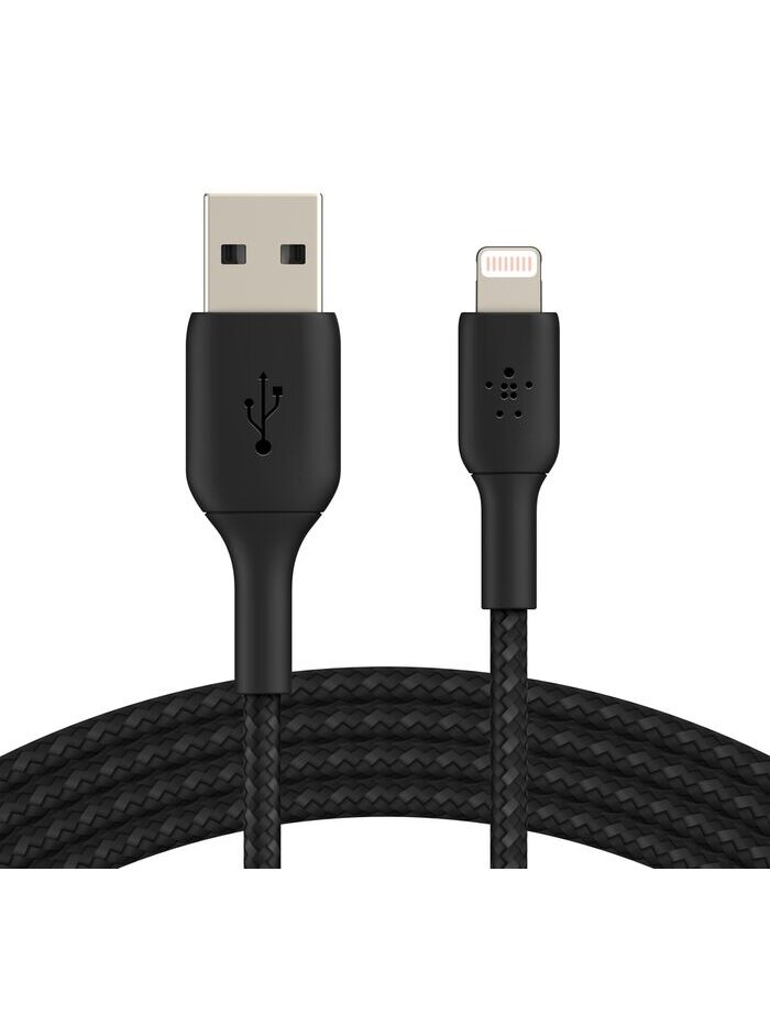 Кабель Belkin BoostCharge USB-A - Lightning Braided Cable. Длина: 3м. Цвет: черный