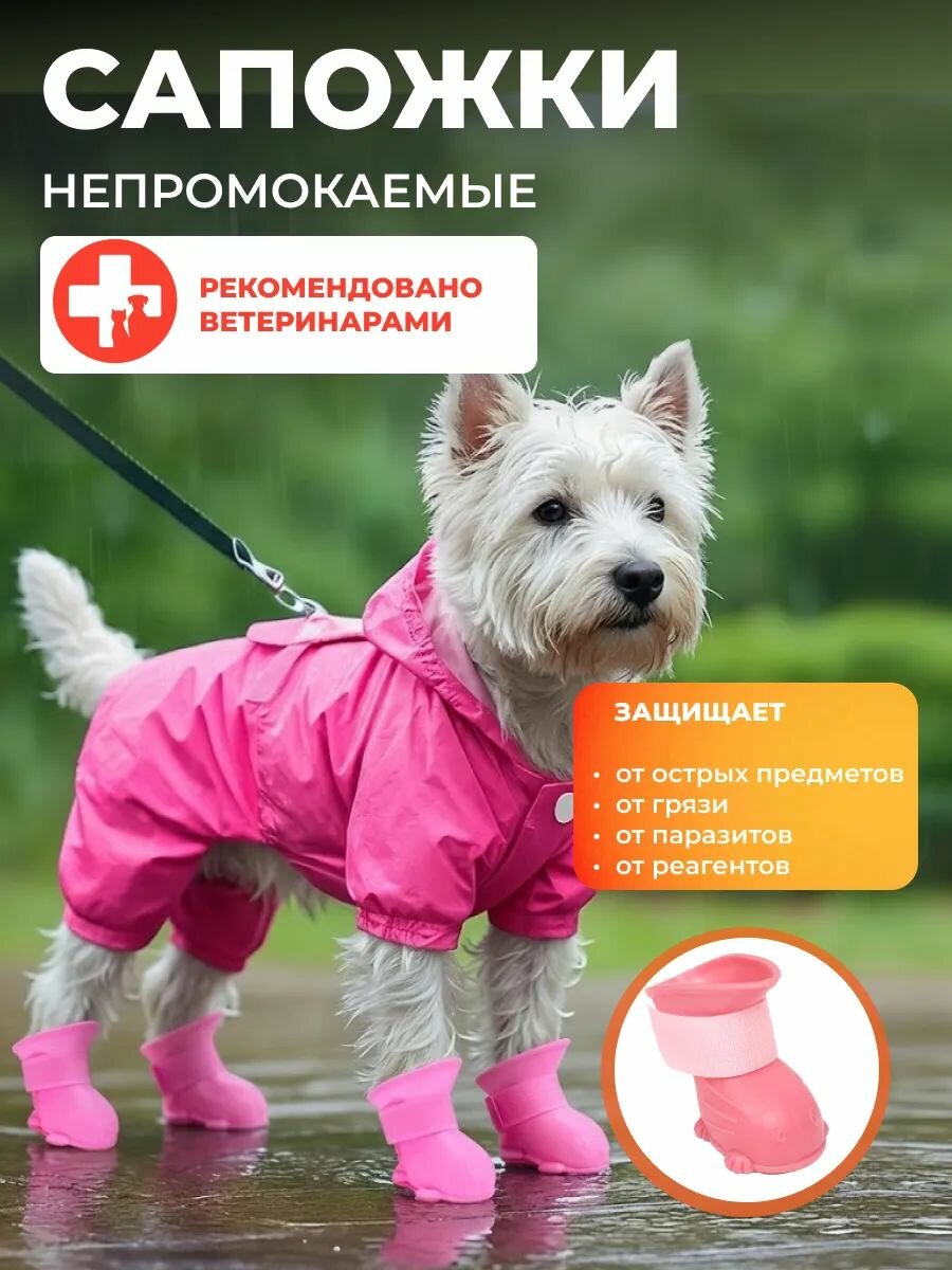 Резиновые сапоги для собак мелких пород