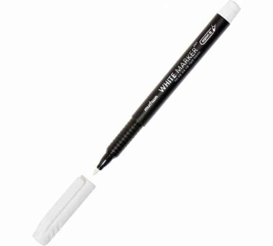 Перманентный маркер MunHwa WHITE MARKER, белый пулевидный 1мм WPM-05