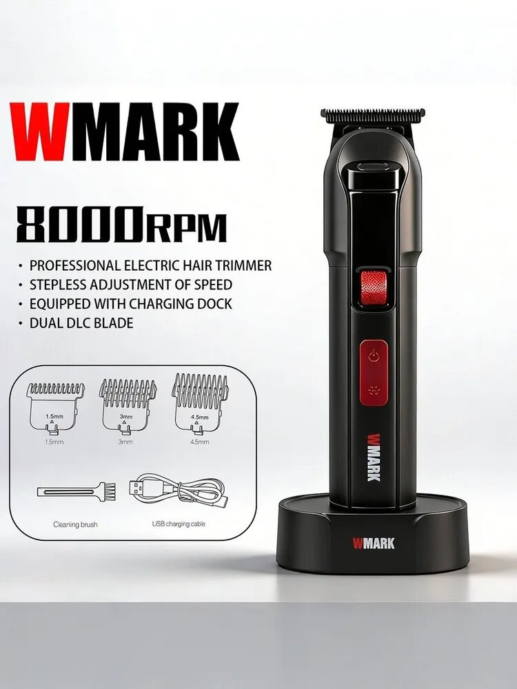 WMARK Триммер для волос NG 8202, кол-во насадок 3