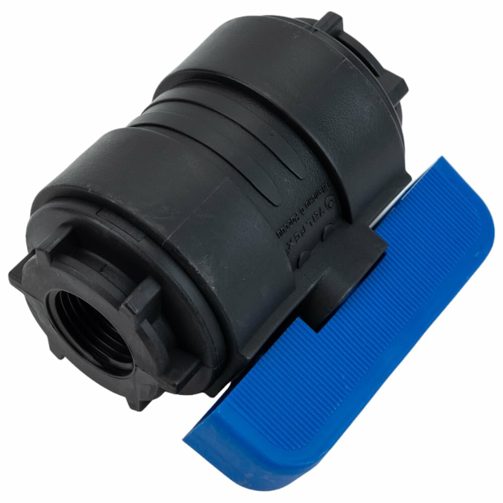 Компрессионный шаровой кран VALFEX ПНД ВН/ВН резьба разборный 1/2"-1/2"Ду16 1210011012012 — фото 1