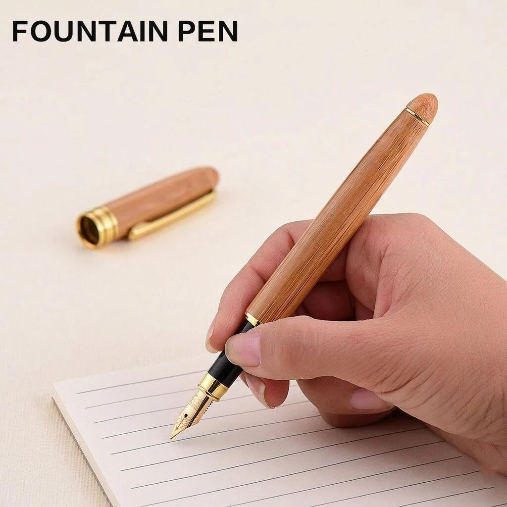 Бамбуковая перьевая ручка STONEGO, 0,5 мм, Fountain pen