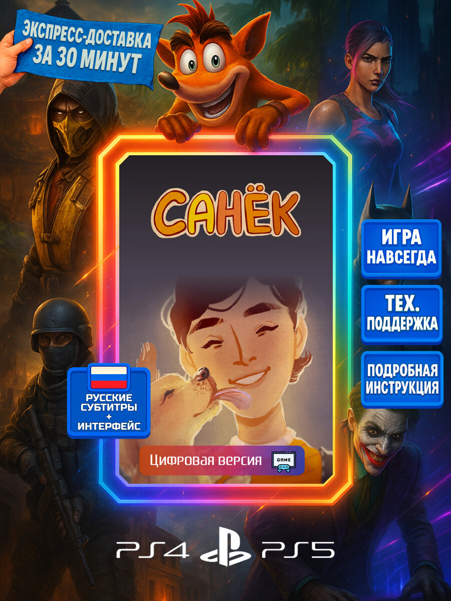 Санёк PS4/PS5 | Моментальная доставка | Русские субтитры и интерфейс | Графические приключения