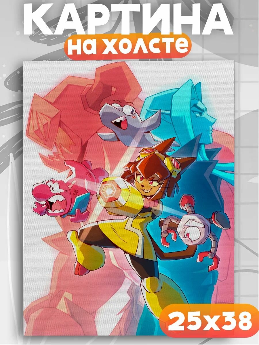 Картина на стену Gameoverse, на подрамнике, 1шт, 38х25 размер.
