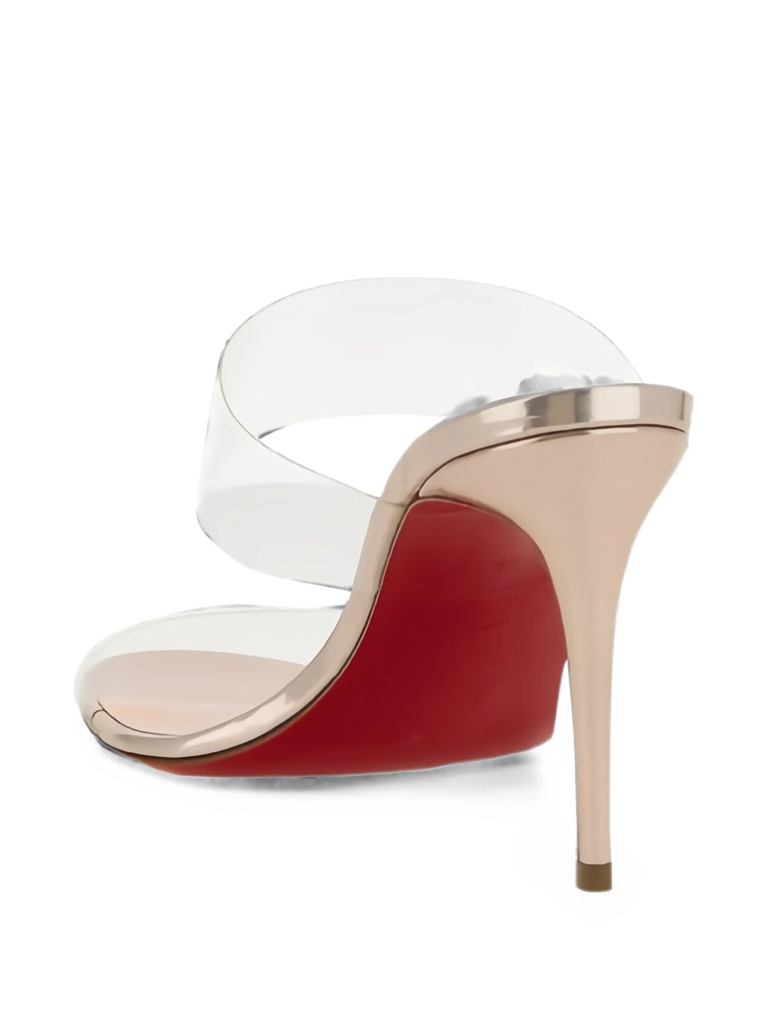 Мюли Christian Louboutin Just Nothing transparent-strap heeled mules, размер 38.5, white — фото 1