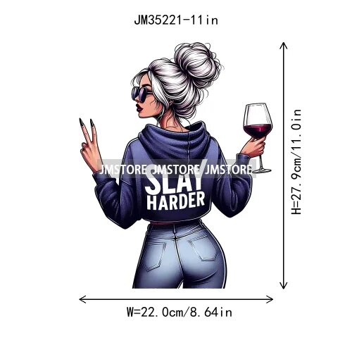 Забавные саркастические надписи Snarky Attitude Lady Fashion Coffee Lover Babe Iron on DTF Transfers Наклейки, готовые к нажиму одежду