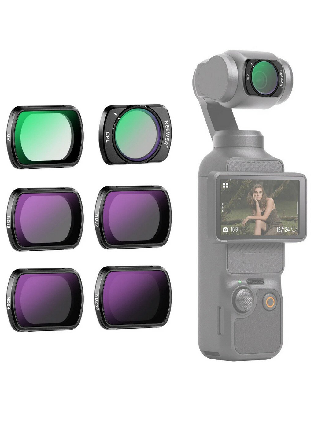 Комплект фильтров Neewer FL-P6 (ND, CPL, UF) для DJI OSMO POCKET 3 / 4