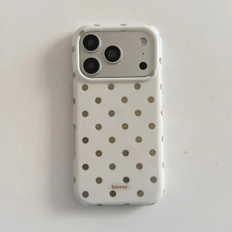 Простой чехол IMD Green Dots для iPhone 17, 16, 15, 14, 13, Pro, Pro Max, противоударный