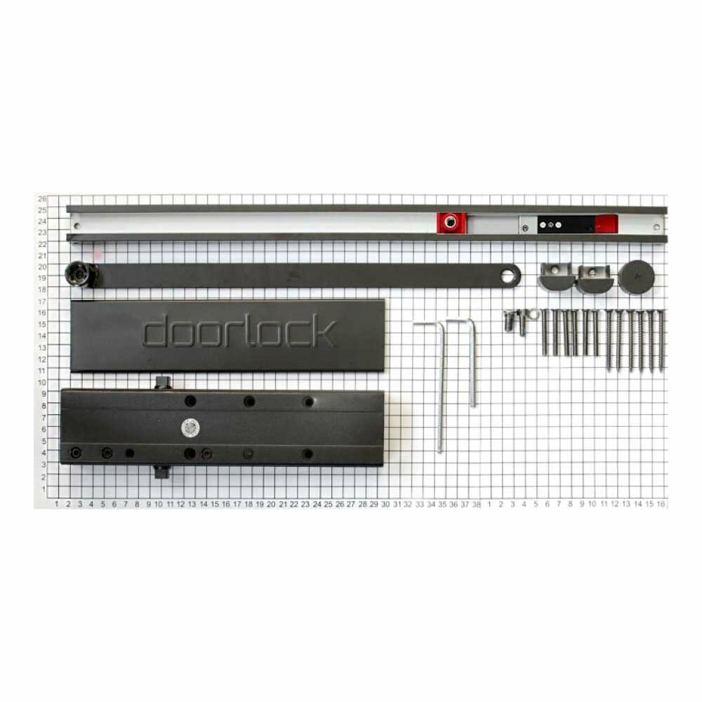 Доводчик Doorlock DL300S/N BC HO EN3-5 со скользящей тягой черный 75577 — фото 1