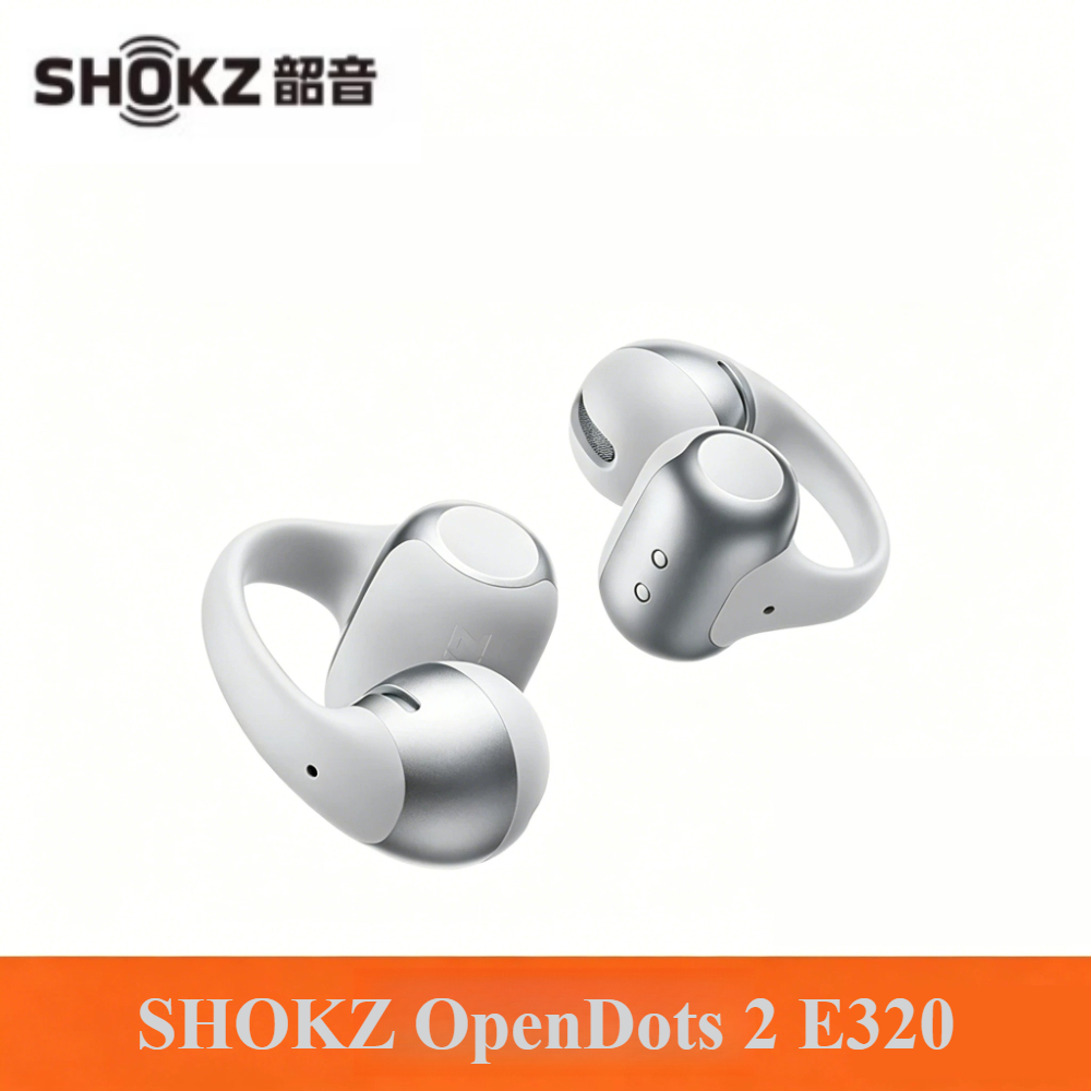SHOKZ OpenDots 2 E320 Bluetooth-наушники, Вызов с искусственным интеллектом, Шумоподавление, Клипсы, Открытые наушники