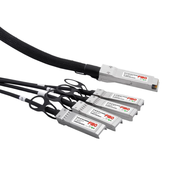 FIBO FT-Q100-4S25-DAC3m Кабель/ FIBO FT-Q100-4S25-DAC3m QSFP28 100G x 4SFP28 25G DAC модуль, медный кабель, 3 метра