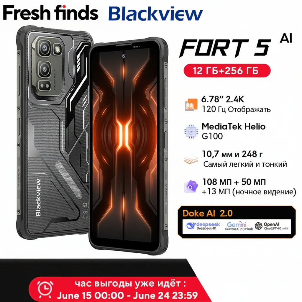 Смартфон Blackview Fort 5, 12/256ГБ, global