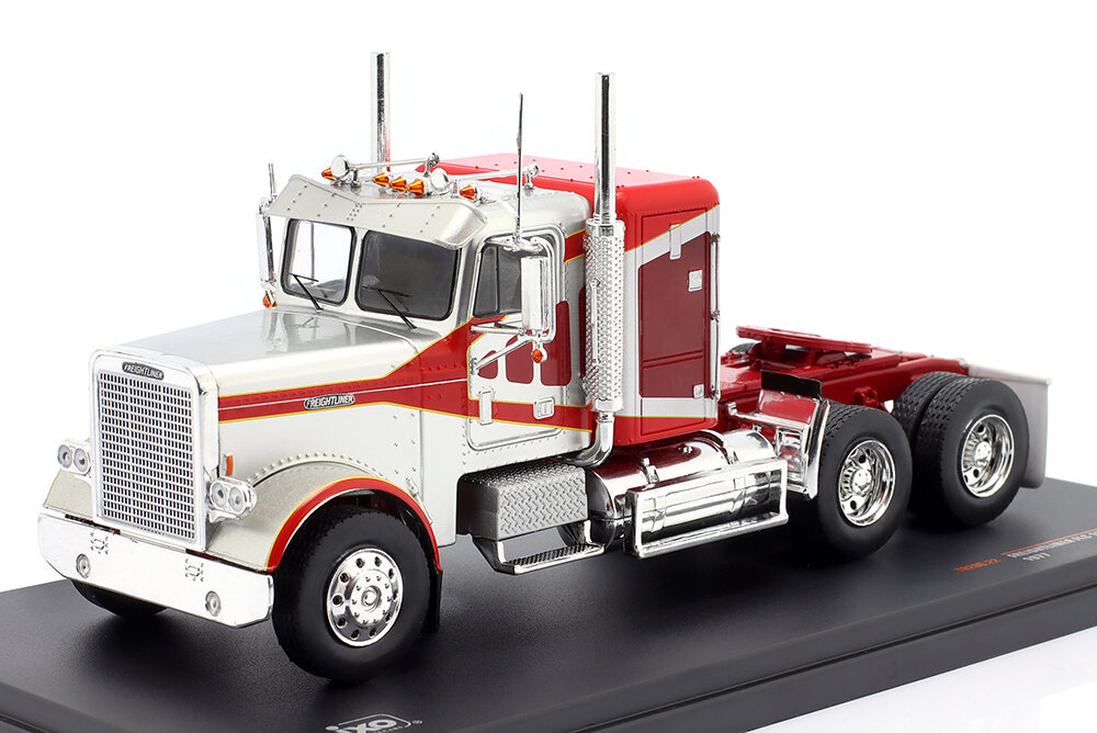 Модель коллекционная IXO Freightliner flc 120 64 t со спальником 1977 silver/red