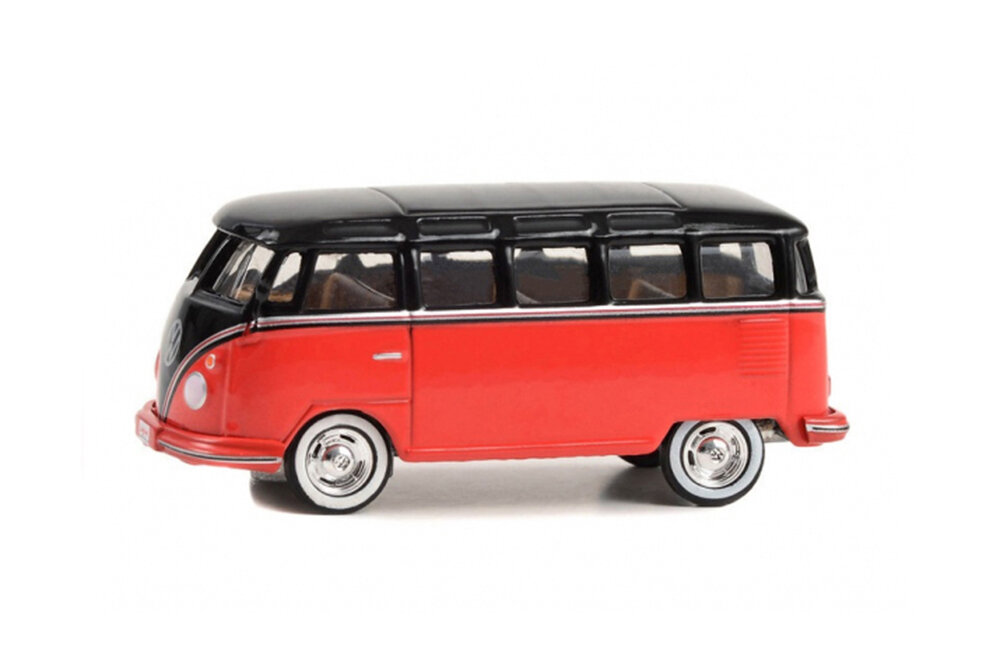 Модель коллекционная GREENLIGHT Vw volkswagen 23-WINDOW microbus (lot #1438.1) 1956 red/black (длина модели 6-10 см)