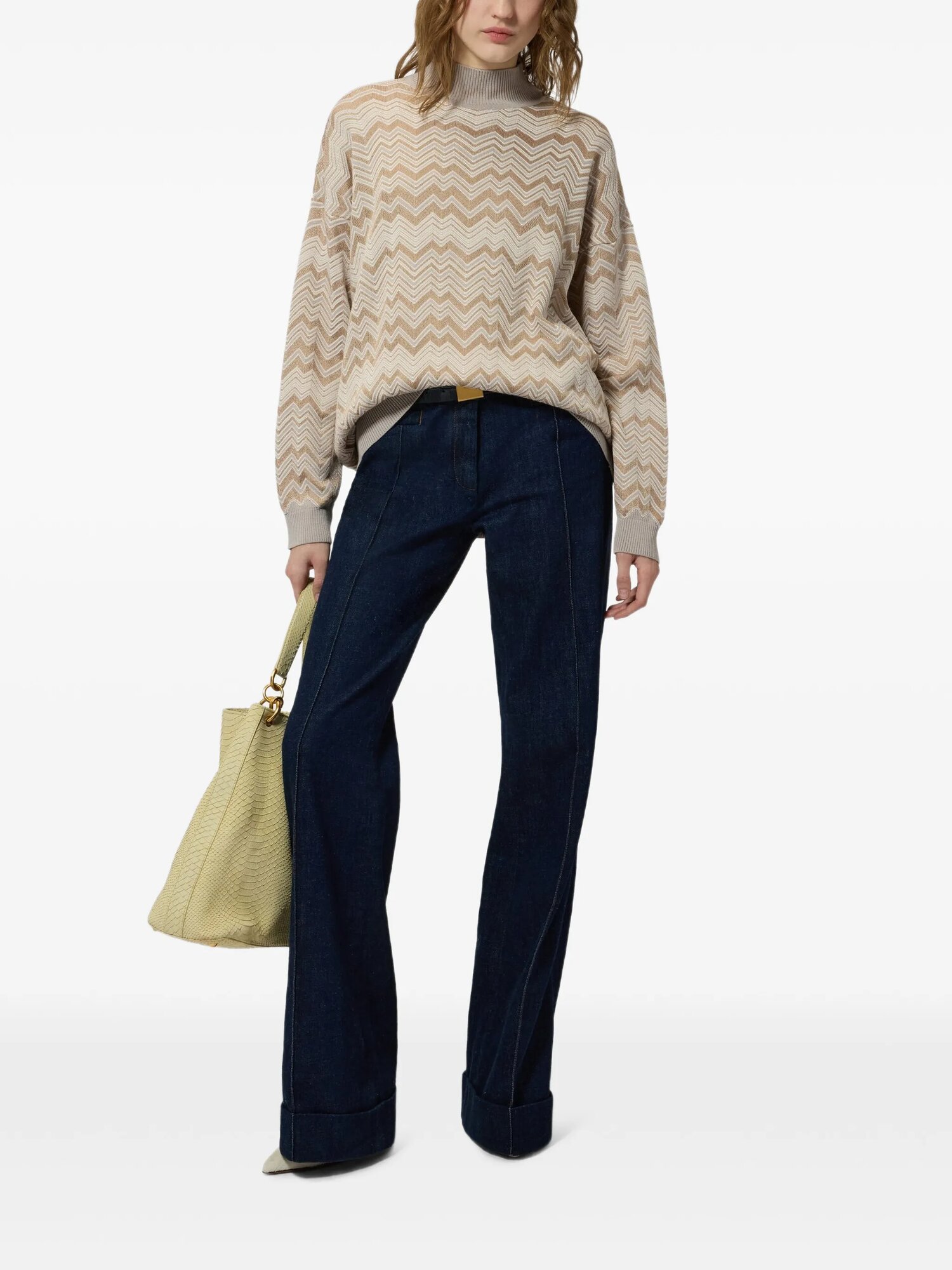 Свитер Missoni Zigzag-knit high-neck sweater, размер 42 — фото 1