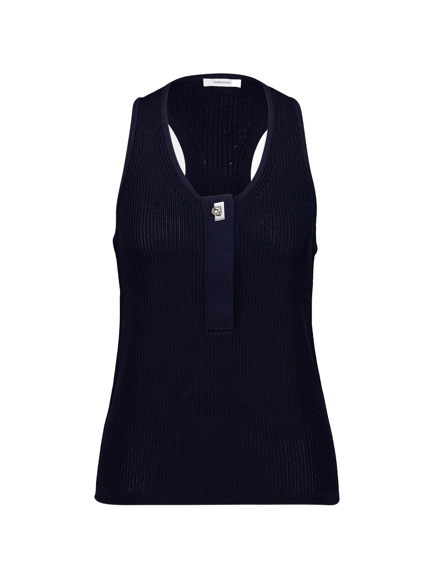 Топ Gancini-plaque ribbed tank top