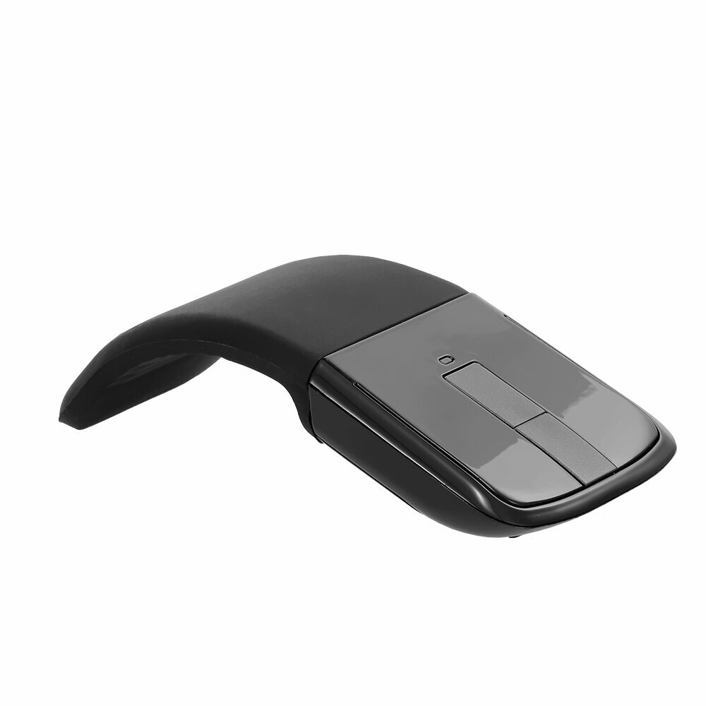 Беспроводная мышь 2.4G с функцией USB Arc Touch, складной оптический приемник, изгибающийся, для ПК и ноутбука (черная)