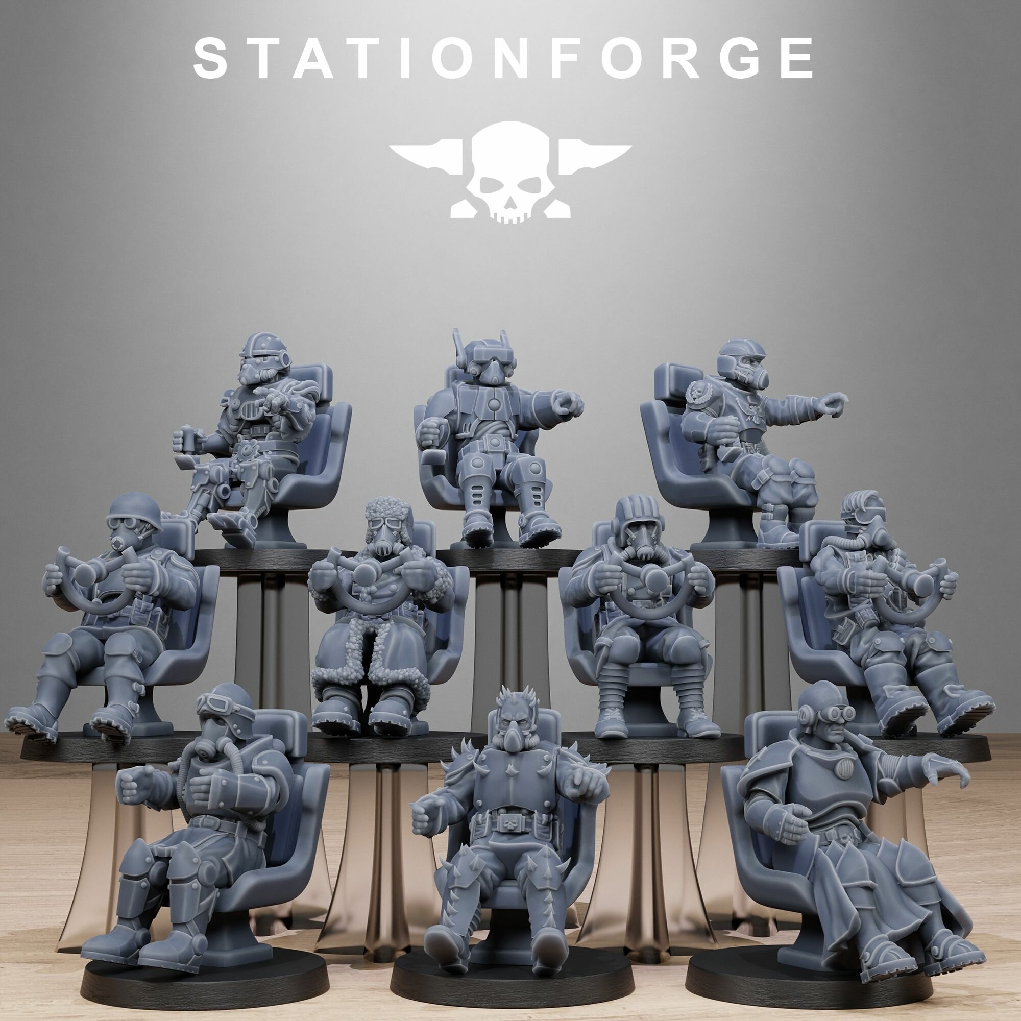 Pilot Commanders. С подставками. Warhammer 40.000
