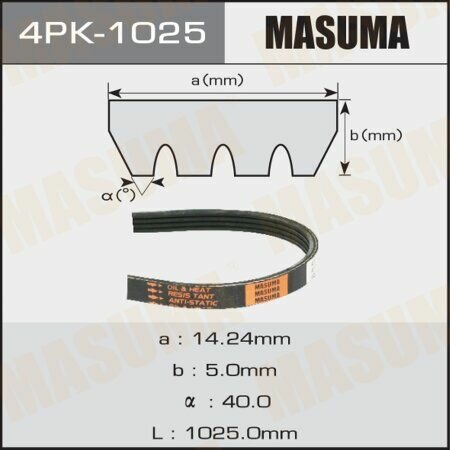 4PK-1025 Ремень поликлиновой MASUMA