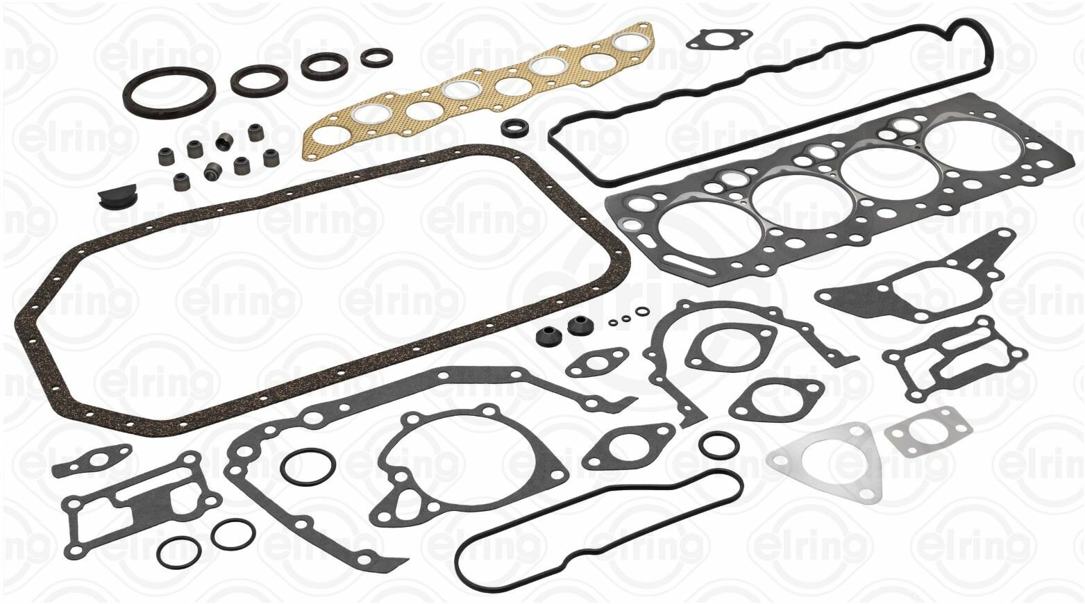 752.968 Комплект прокладок MITSUBISHI PAJERO, Мицубиси Паджеро 88-/93- 2.5TD 4D56T/D4BH Elring
