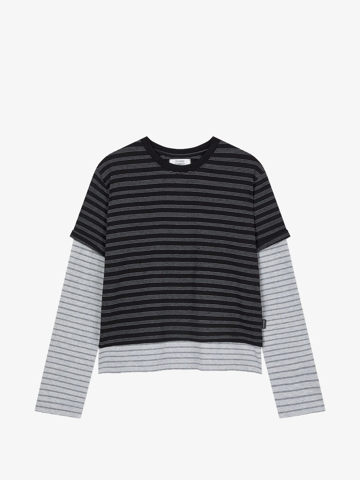 Футболка Striped layered long-sleeve cotton T-shirt