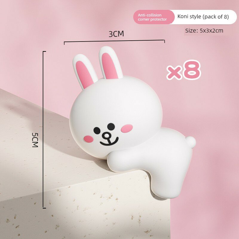 LINE FRIENDS Защитные углы для мебели — кролик Кони, 8 шт. (правая сторона) для домашнего использования