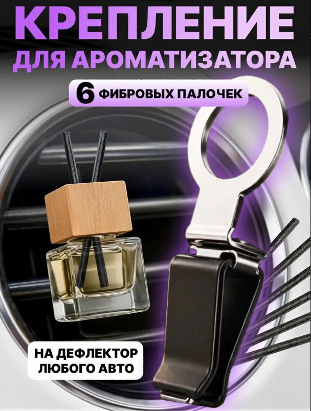 Ароматизатор автомобильный, держатель с фибровыми палочками 3 комплекта