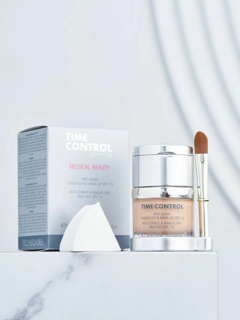 Etre Belle Time Control Anti Aging Make-up + Concealer Антивозрастной крем для лица 2 в 1 с консилером, цвет TC Nude Cream