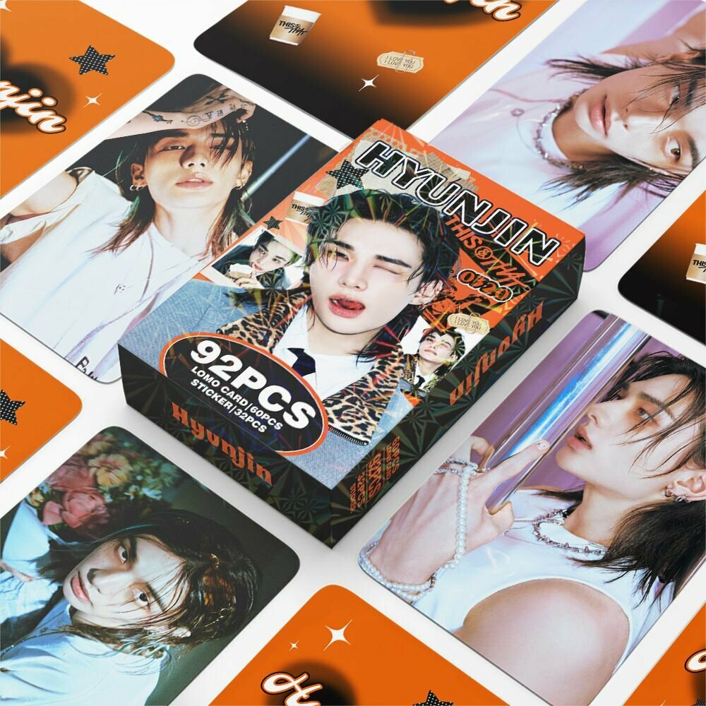 KPOP 92шт/коробка STRAYKIDS THIS&THAT SOLO Hyunjin Фотокарточки THIS&THAT Hyunjin Коллекционная карточка