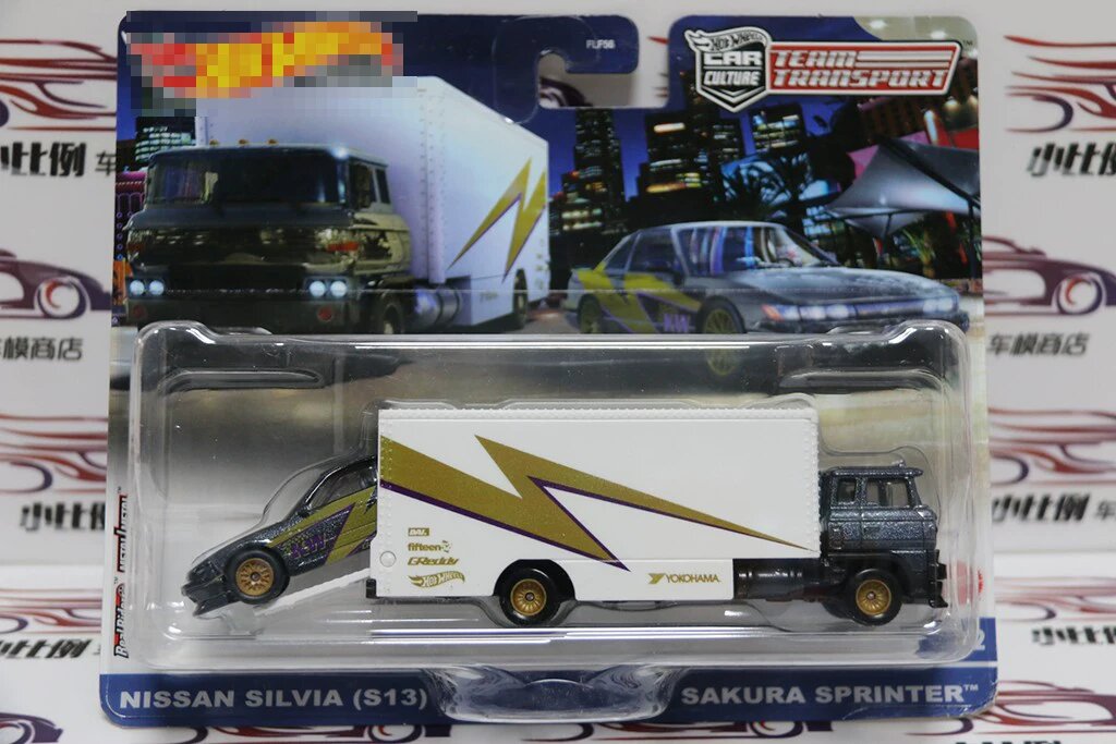 Hot Wheels PREMIUM Nissan Silvia S13 Автомобильная Модель Транспортная Черно-белая